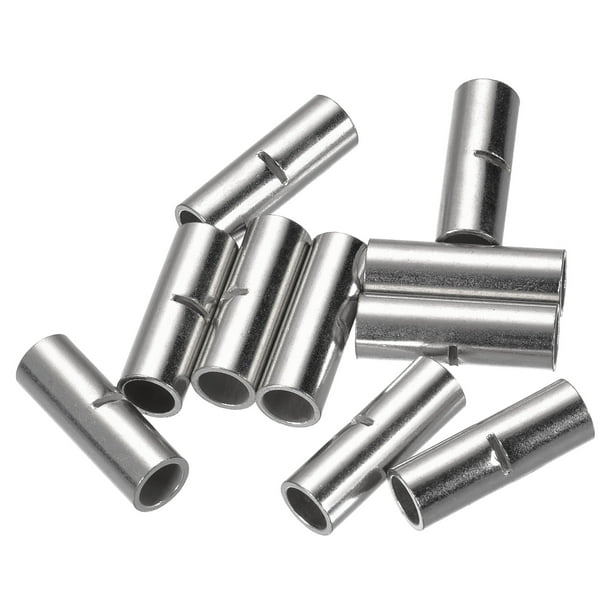 Uxcell Non-Insulated Butt Crimp Terminals 6 AWG for Electrical Wire ...