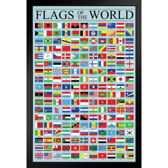Flags of the World Classroom Reference Chart National Countries Country ...