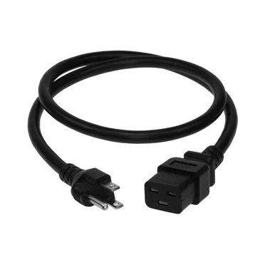 SF Cable 6ft Ultra Low Profile Angle NEMA 5-15P to NEMA 5-15R Power ...