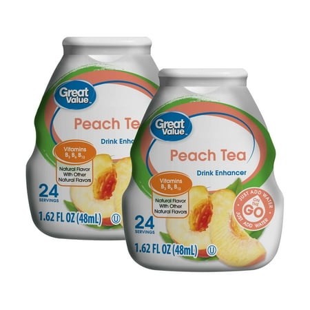 Great Value Peach Tea Drink Enhancer, 1.62 fl oz - Walmart.com