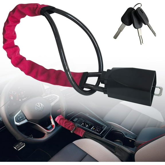 "FIRESHEL Anti-Theft Security Steering Lock, 5mm Steel Wire, Universal ...