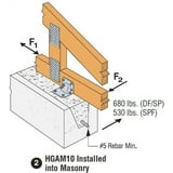 Simpson Strong Tie HGAM10KTA Gusset Angle Bracket Kit 10 HGAM10's w/SDS ...