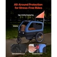 GETHFS Pet Bicycle Trailer & Stroller for Dogs & Cats, 88 lbs Load ...