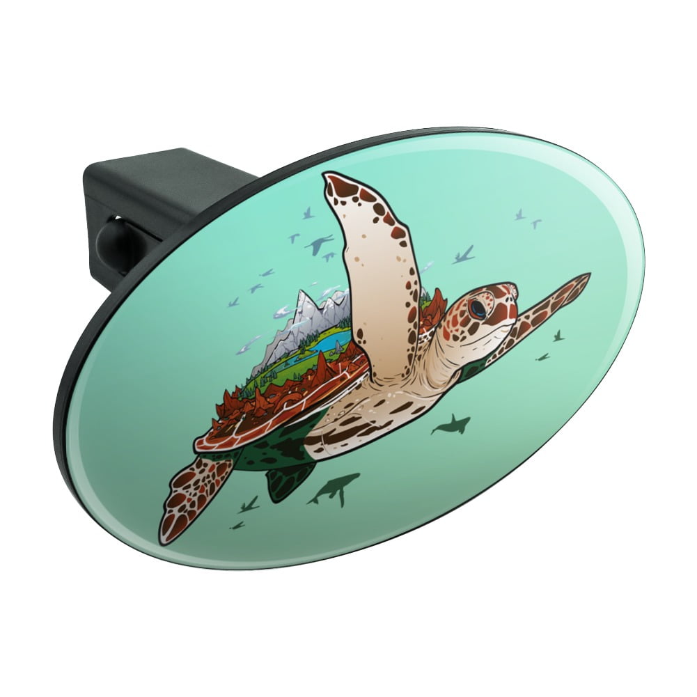 Sea Turtle Flying Oval Tow Trailer Hitch Cover Plug Insert - Walmart.com