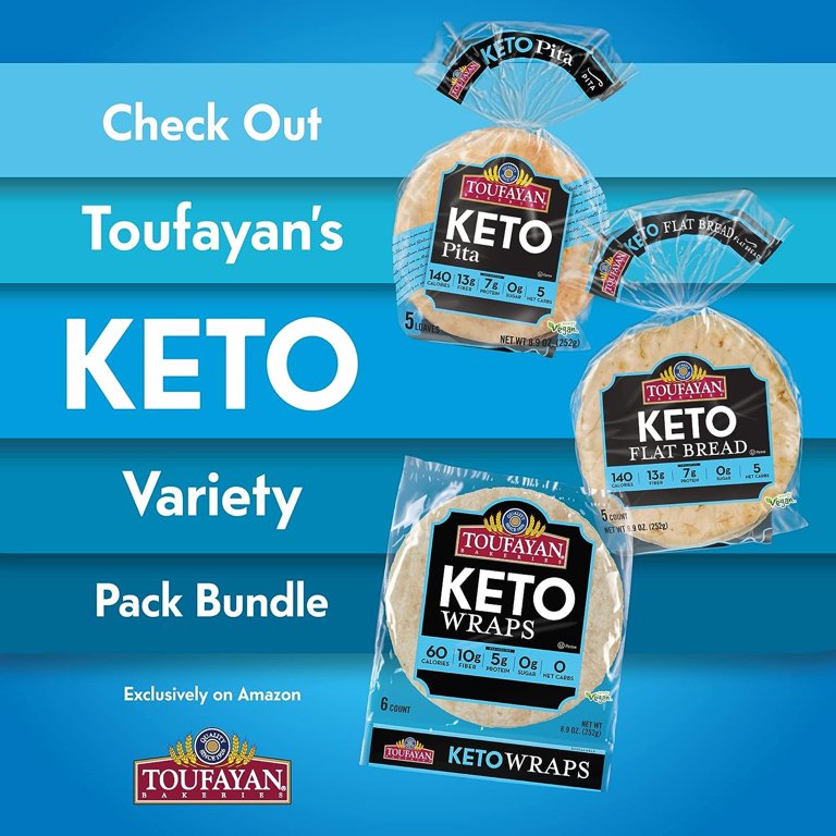 Bread Loaf Toufayan Bakeries Keto Pita Bread, Versatile, High Protein ...