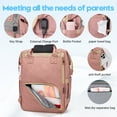 KABAQOO Stylish Convertible Diaper Bag Backpack with Waterproof Zipper ...
