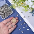 450Pcs 9 Styles Style Alloy Bead Caps Flower Silver 7~10x2~3mm Hole: 1 ...