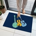 Colored Instruments Door Mat 20x31.5 Inch Retro Green Yellow Blue ...