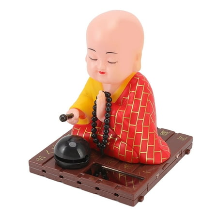 Buddhist Monk Doll, Head Shaking Solar Powered Eco Friendly Monk ...