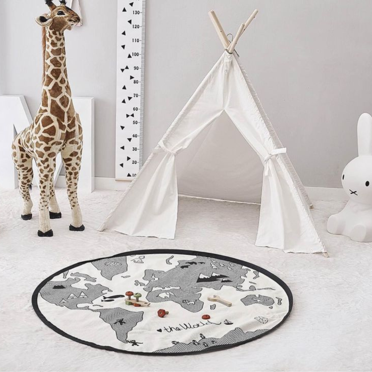 Free Shipping! Delta Children Kids World Map Round Area Rug, 39-Inch ...