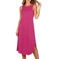 Sleepwear Dressing Gown Women’s Long Nightgown Round Neck Sleeveless ...