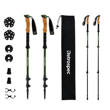 Retrospec Solstice Trekking Poles for Men & Women - Aluminum w/ Cork ...