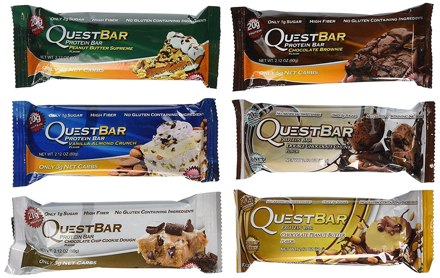 Quest Bar- Variety Pack 6 Flavors- ( Pack of 12 ) - Walmart.com