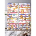 Cartoon Animals Sheer Curtains for Living Room Bedroom Funny Lions ...