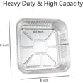 20-Pack Disposable Aluminum Foil Tins - Heavy Duty Square Cake & Baking ...