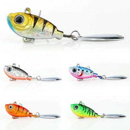Fish Type 32G Long-Cast Iron Plate With Rotating Sequins Lead Bait Long ...