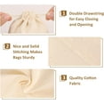 10PCS Cotton Storage Bags with Drawstrings, X-Large 14x17inch ...