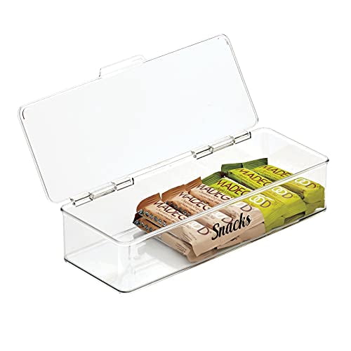 mDesign Plastic Stackable Kitchen Pantry cabinetRefrigerator Food ...