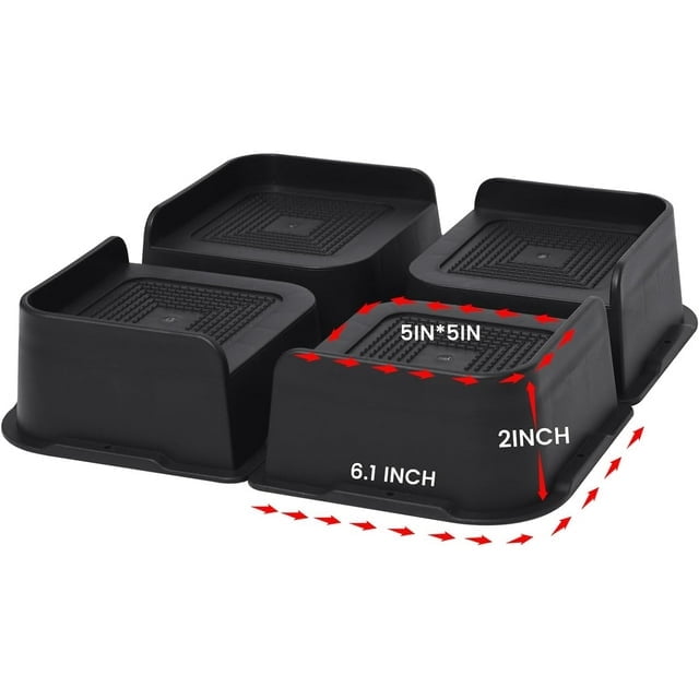 Click here for Mq Bed Risers 2 Inch 4 Pack Black Support 7000lbs... prices