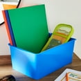 Pen+Gear Plastic Cubby Bin, Small Desktop Organizer, Cobalt Blue ...
