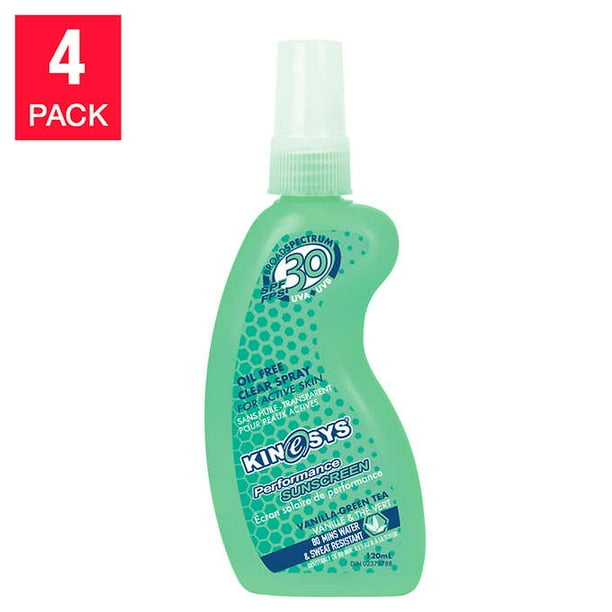 KINeSYS SPF30 Vanilla Green Tea Sunscreen 4-pack - Walmart.ca