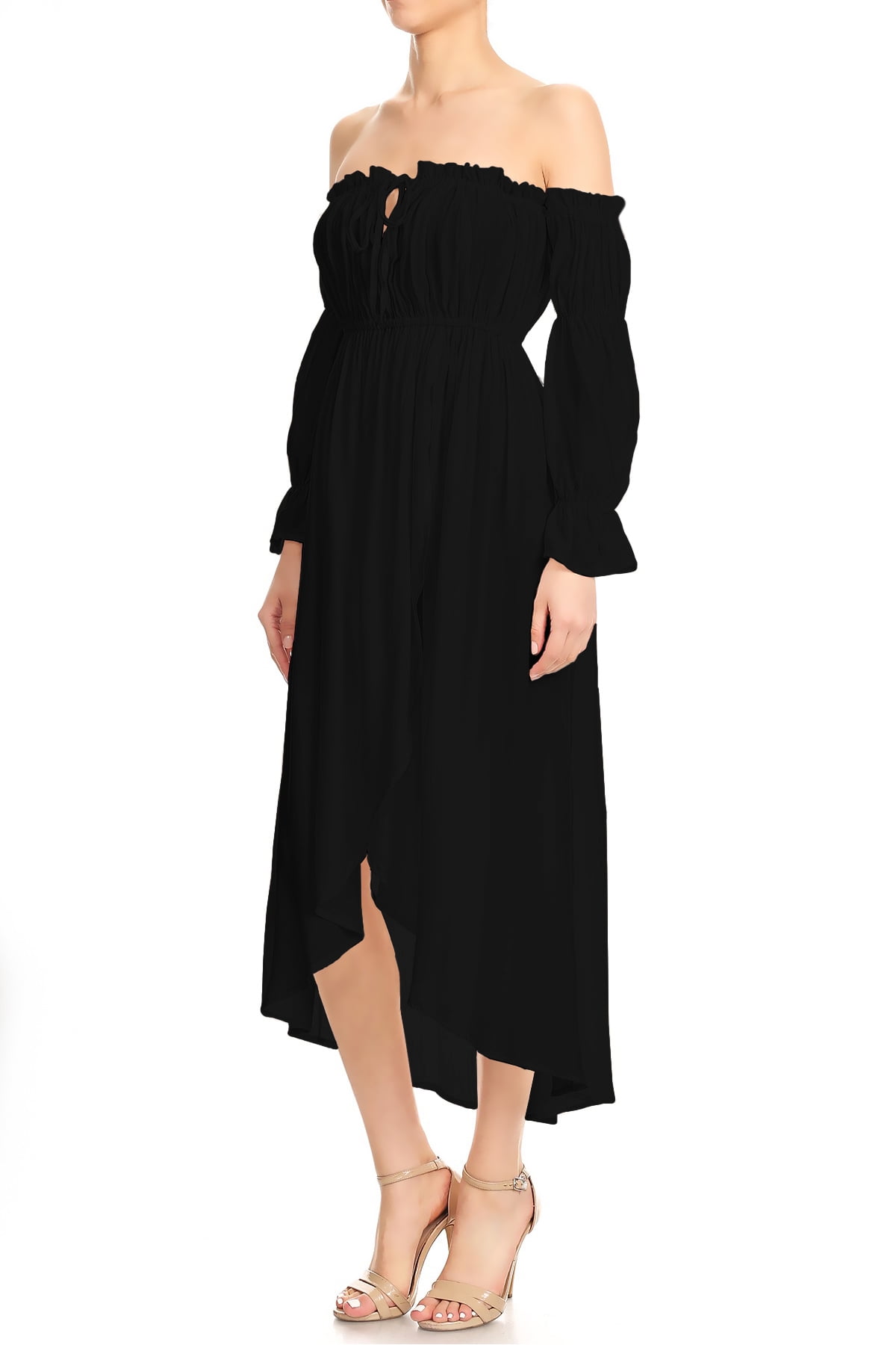 Fashion Womens Casual Long Sleeve Renaissance Peasant Boho Off Shoulder ...