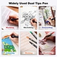 100 Colors Tip Markers Pens Set,Brush Fine Tips Adults Art Marker for ...