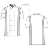 Chef Code Cool Breeze Side Vent Chef Coat, Red, XL - Walmart.com