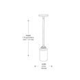 Bel Air Lighting Mod Pod 1-Light Brushed Nickel Hanging Mini Pendant ...