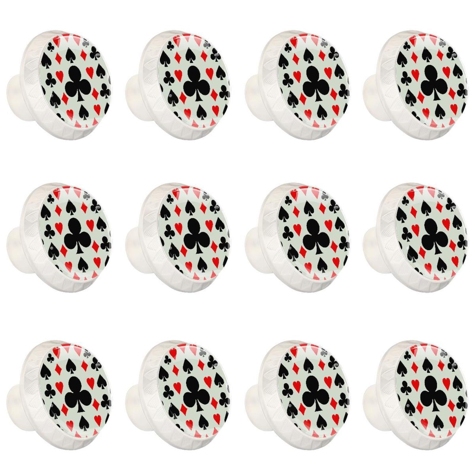 12 Pcs Poker Cards Knobs for Kitchen Cabinet Cupboard Dresser Bookcase ...