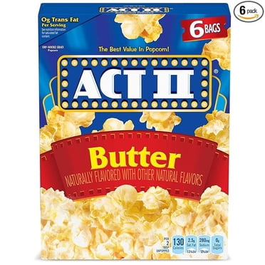 ACT II Butter Lovers Microwave Popcorn - Microwavable - Butter - 2.75 ...