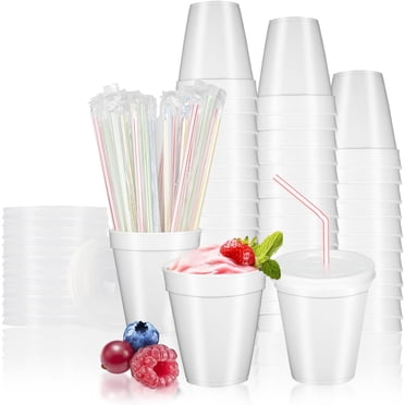 AMZ Empire 24 Oz Foam Cups With Lids, Insulated Styrofoam Disposable ...