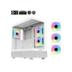 DIYPC White Gaming Computer Case, Micro ATX, USB3.0, Dual Tempered ...