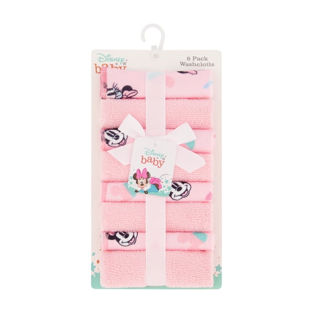 Disney Minnie Mouse 8 Pack Washcloth Set - Walmart.com