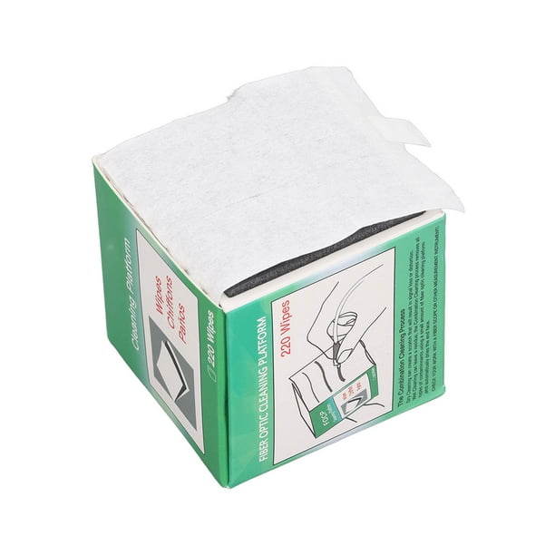 Fiber Optic Wipe, Wet And Dry Use Clear Break Points 220 Sheets Fiber ...
