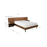 Clark King Bed with 2 Nighstands 00021 - Walmart.com