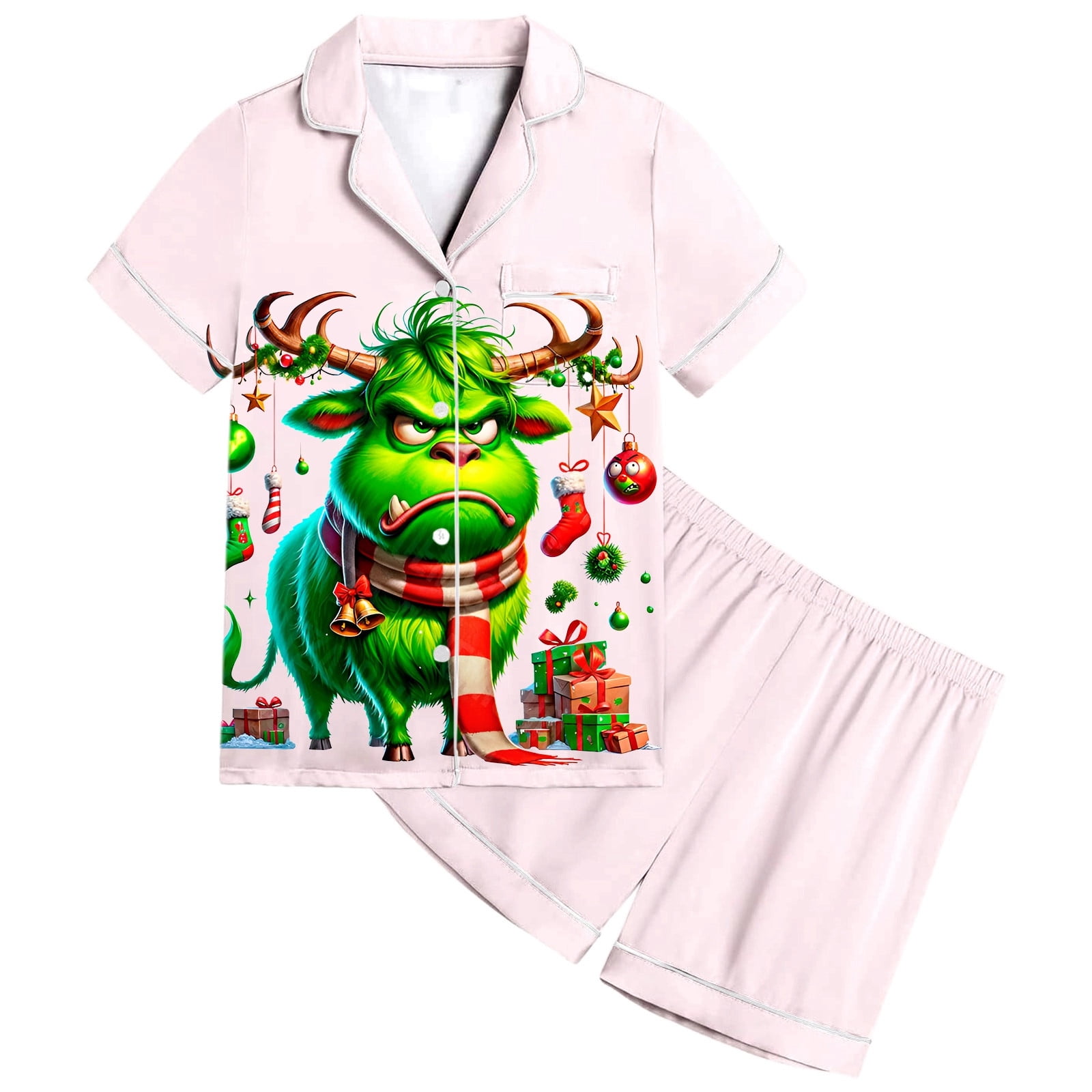 LUOGENLI Girls Pajamas Size 8-37 Little Girls Boys Pajamas Set ...