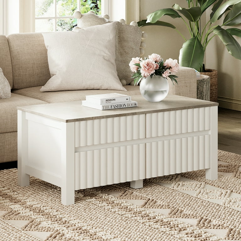 Tall coffee table with drawers store