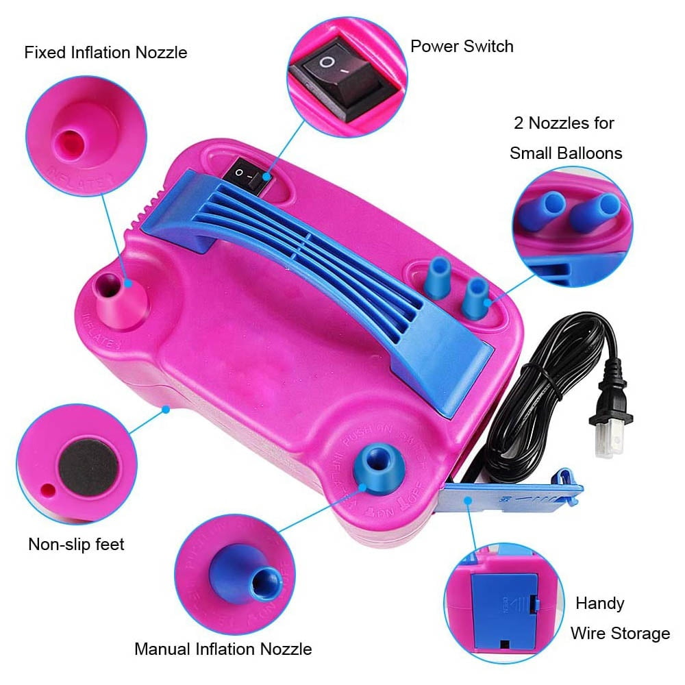 73005 electric pump Portable Double Electric Balloon Air Pump Inflator ...