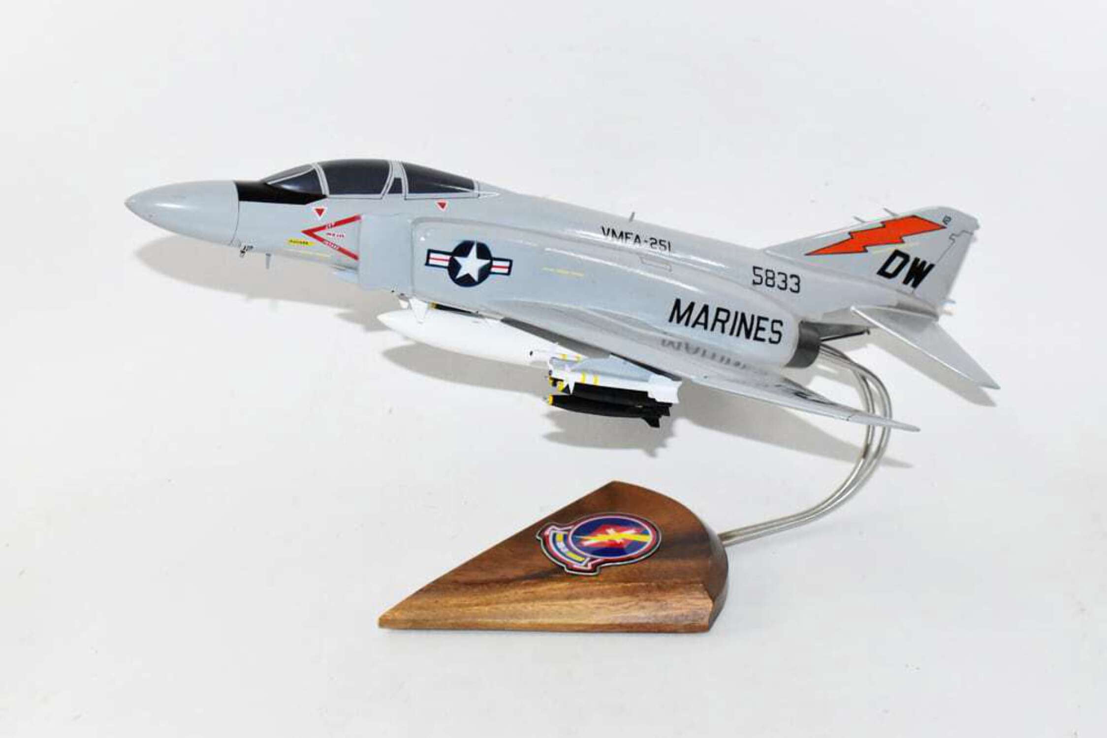 VMFA-251 THUNDERBOLTS (1984) F-4J Model, 1/42 (18) Scale, Mahogany ...