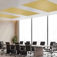 4 Pack Mustard Gold Striped Fluorescent Light Covers for Ceiling Lights ...