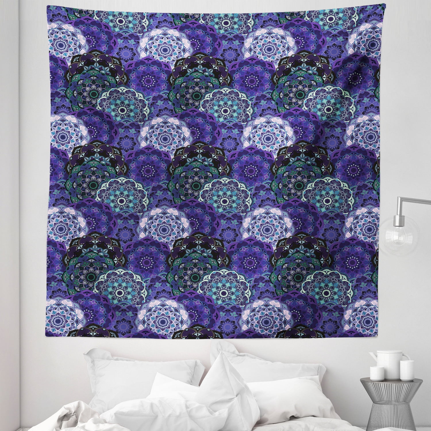 Floral Tapestry, Eastern Motif Flower Ornament Oriental Pattern ...