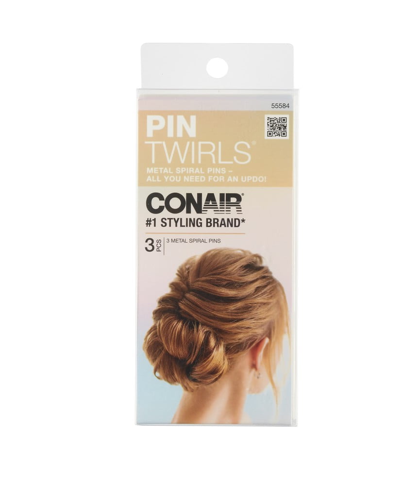 Conair Metal Spiral Hairpin Twirls, Black, 3 Ct - Walmart.com
