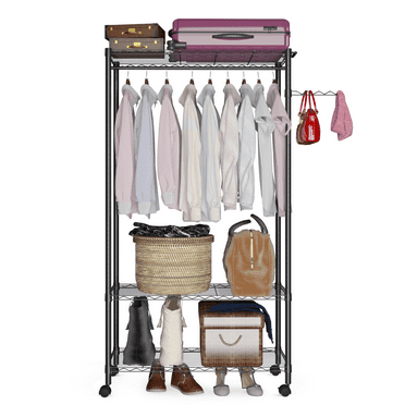 Ktaxon Portable Closet Wardrobe Clothes Rack Storage Organizer with ...