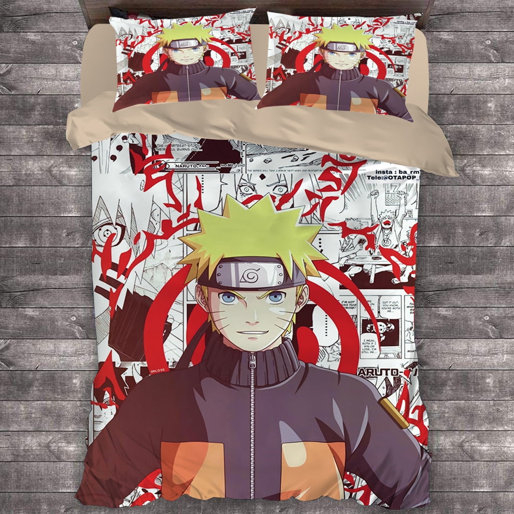 Naruto Itachi Sasuke Kakashi Akatsuki Duvet Cover Set Twin Size Cute ...