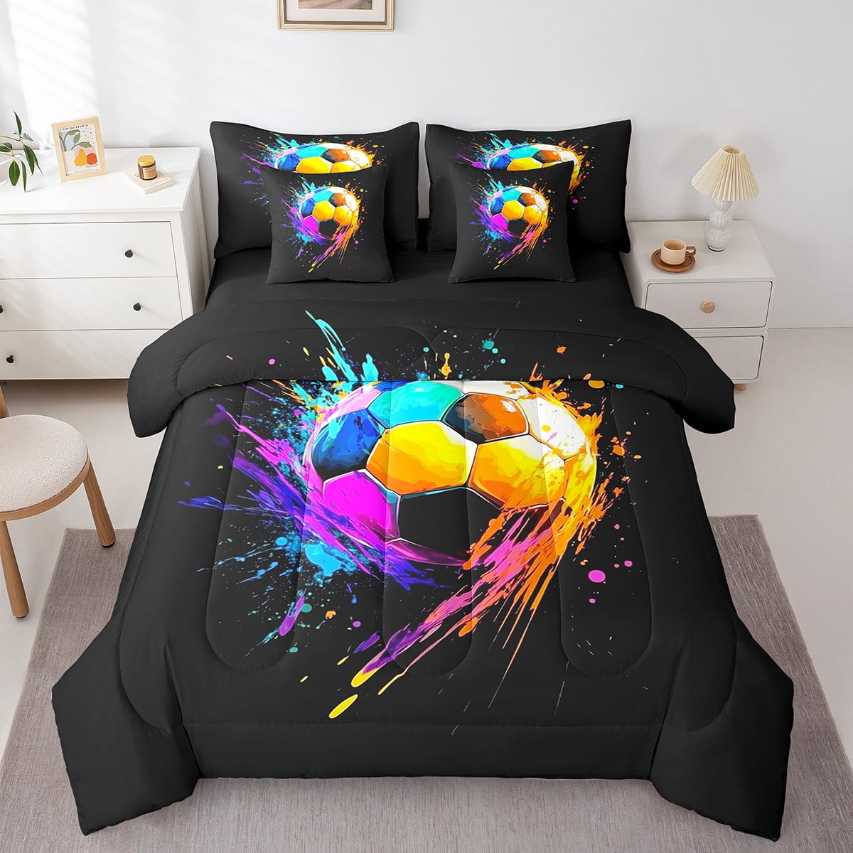 Click here for Erosebridal Teenager Soccer Bedding Sets Twin Size... prices