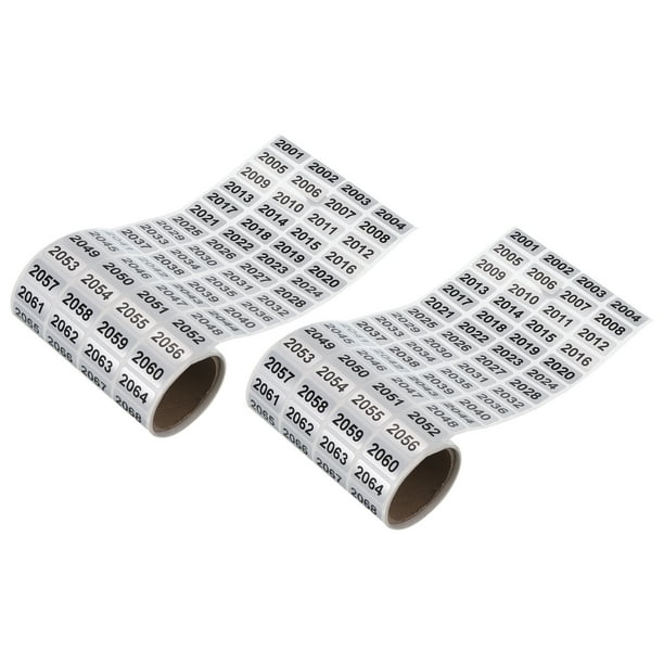 2001 to 3000 Consecutive Number Stickers Inventory Label Black Numbers ...