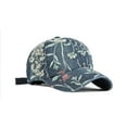 HAORUN Women Floral Print Baseball Cap Adjustable Washed Denim Sport ...