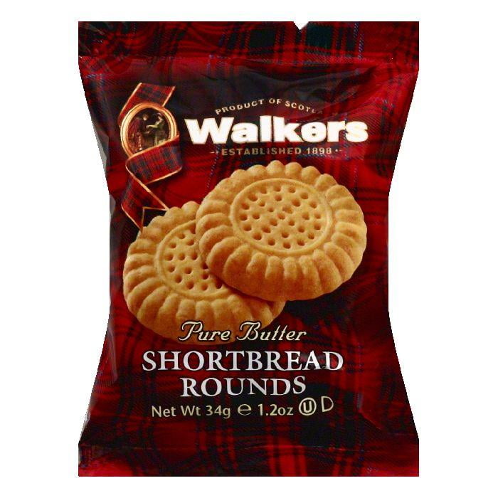 Walkers Pure Butter Shortbread Rounds, 1.2 OZ (Pack of 22) - Walmart.com