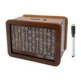 Wooden Money Box, Piggy Bank Wood Unbreakable Saving Jar, Money Saving ...